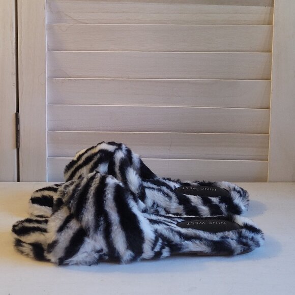 Nine West | Shoes | 39 Nwt 9 Nine West Zebra Print Slippers | Poshmark